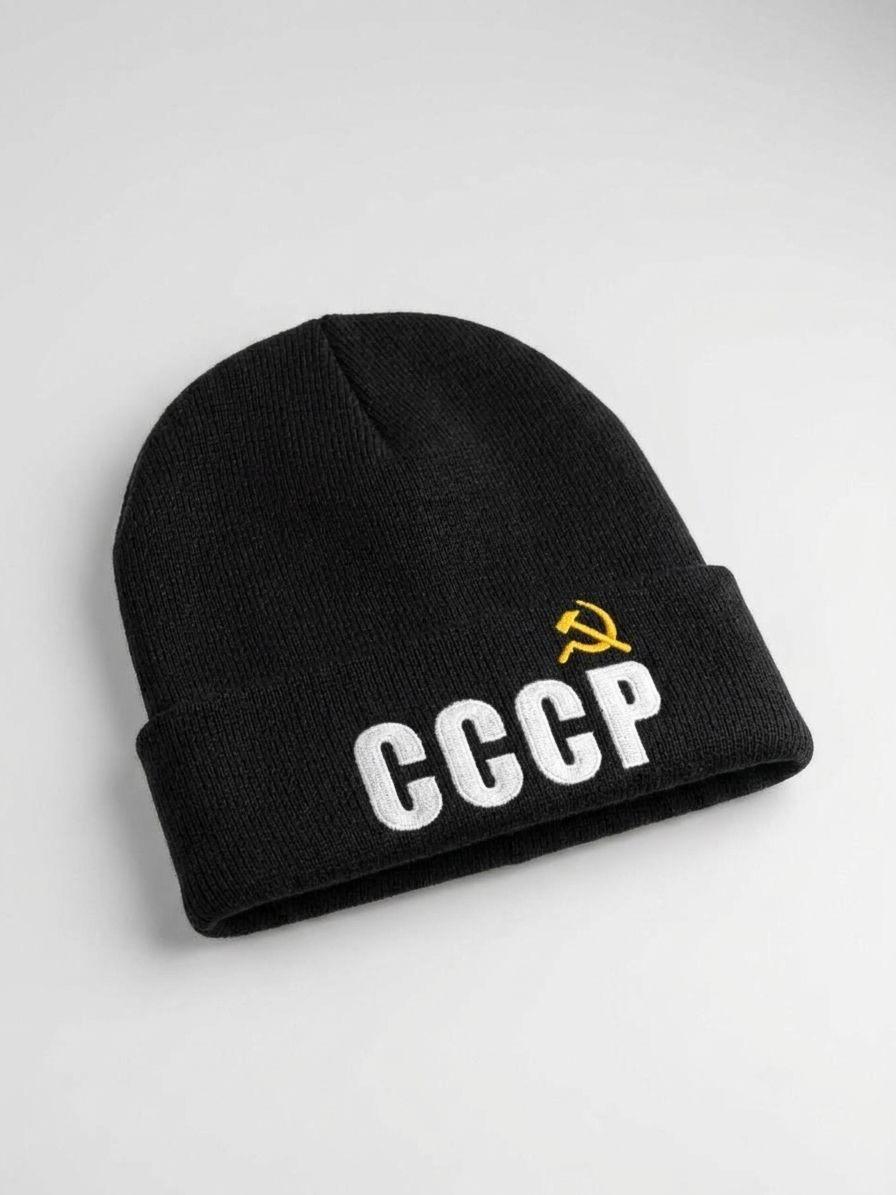 Шапка-бини SILKSCREEN Базовая коллекция для мужчин, размер OneSize, черный — фото 1