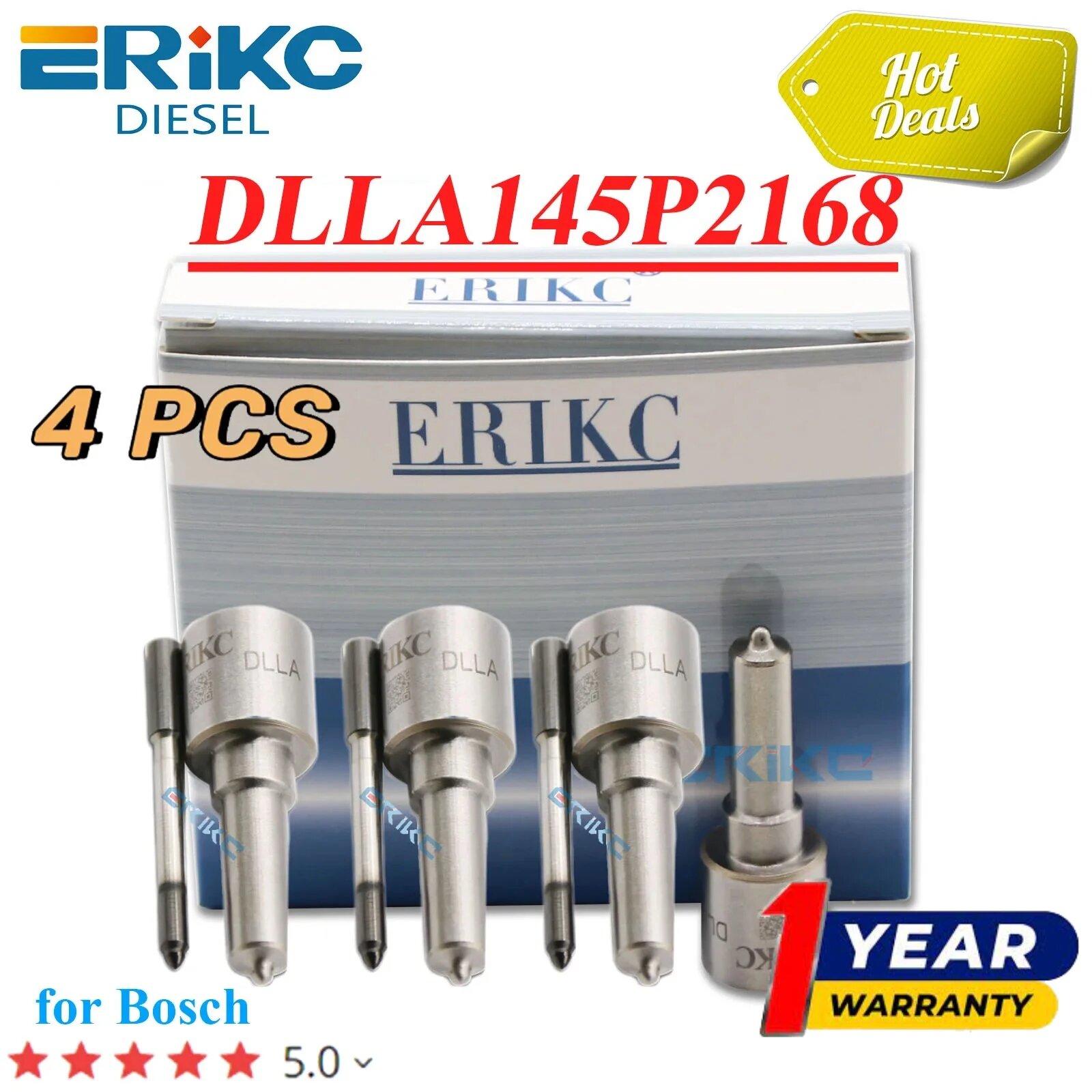 4 шт. форсунки Common Rail DLLA145P2168 OEM 0433172168 для CUMMINS 5285744 0445110376 0445110594 5285744