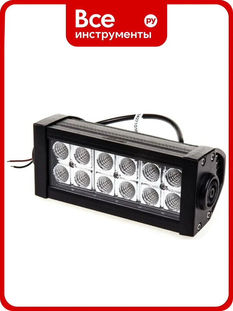 Прямоугольная светодиодная фара SKYWAY OFF ROAD 12V/24V 36W 6000К 12 диодов ближний свет S07201054