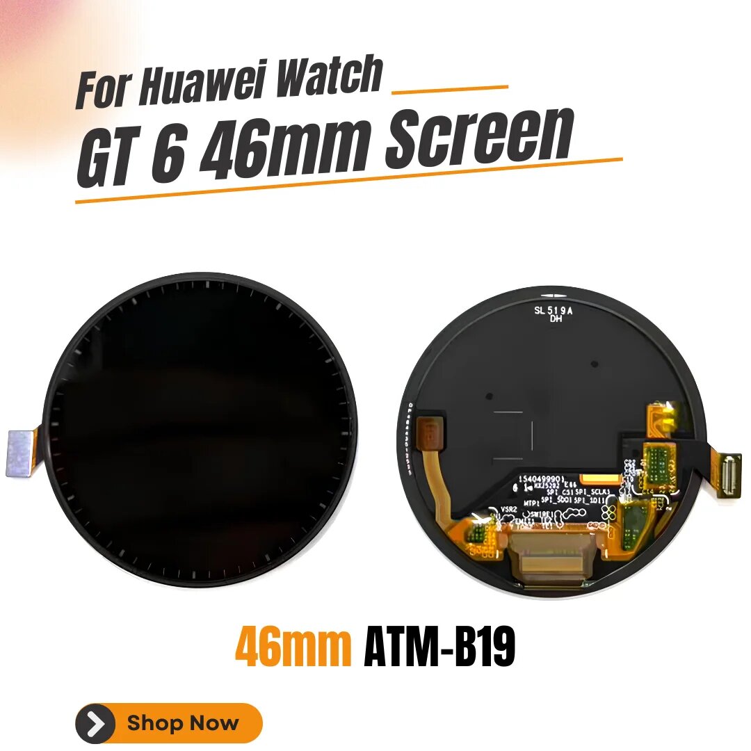 Оригинальный AMOLED для Huawei Watch GT 6 46 мм ATM-B19, ЖК-дисплей, дигитайзер сенсорного экрана, замена для Huawei Watch GT6