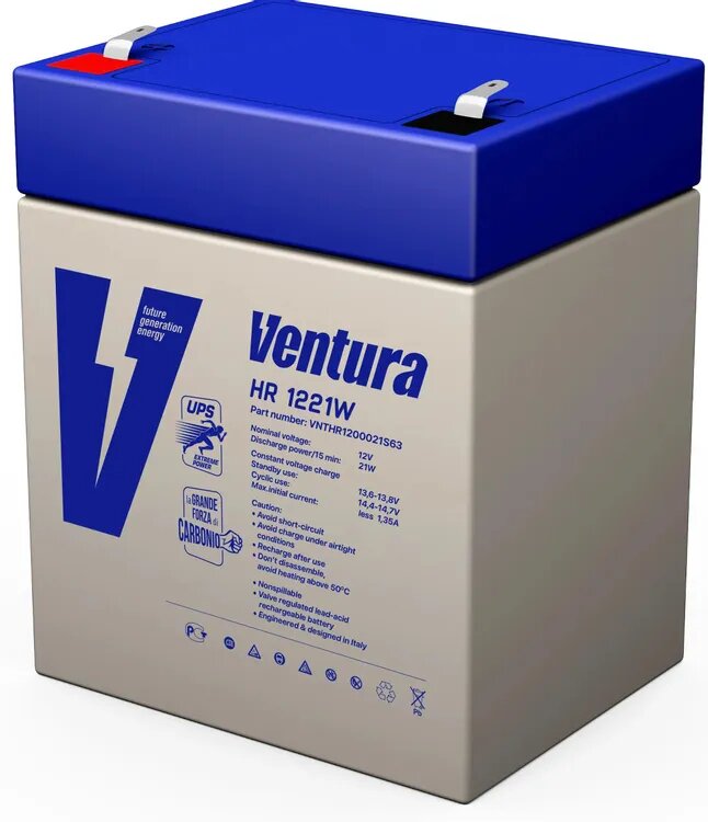 Аккумуляторная батарея VENTURA HR 1221W для ИБП, 12В, 5Ач