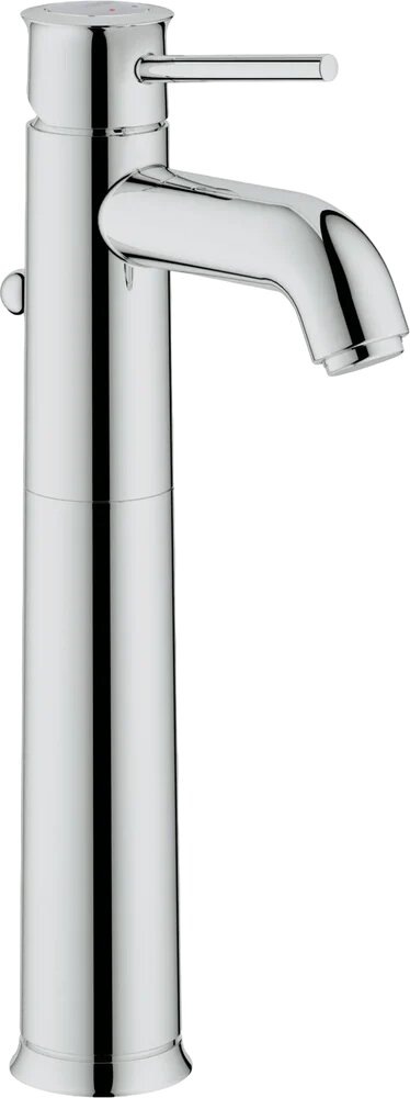 Смеситель для раковины Grohe BauClassic 32868000 хром, глянцевый, кран для ванной в раковину, из латуни, рычажный, с керамическим картриджем, с донным клапаном