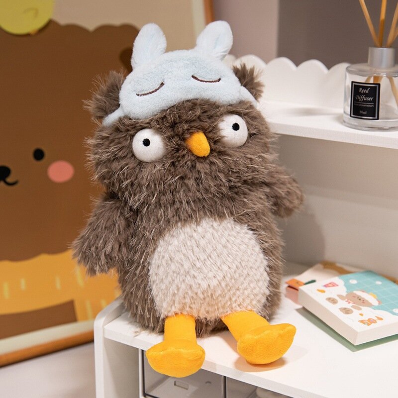 Британские плюшевые игрушки Jellycat серия животных кудрявые куклы реалистичные мягкие игрушки в наличии Цвет：Сова в