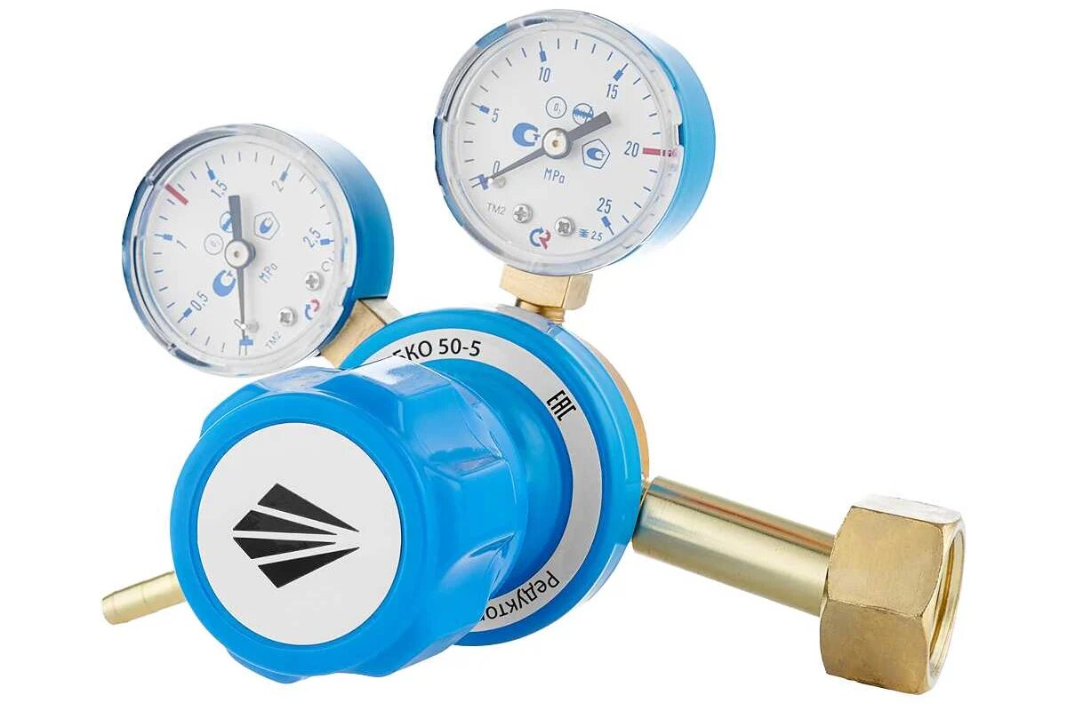 Редуктор кислородный Сварог БКО 50‑5 алюминий 12,5 МПа вход G3/4 выход M16х1,5 2 шт манометров