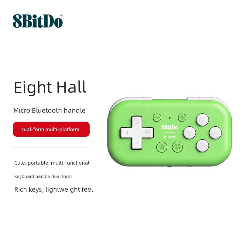 8BitDo Micro Bluetooth Game Controller для Nintendo Switch, Android, iOS - Мини беспроводной геймпад зеленого цвета