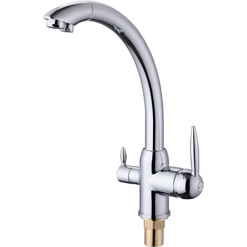 Смеситель для кухни Viko V-52 V-5204 хром, с краном для питьевой воды, рычажный, латунь