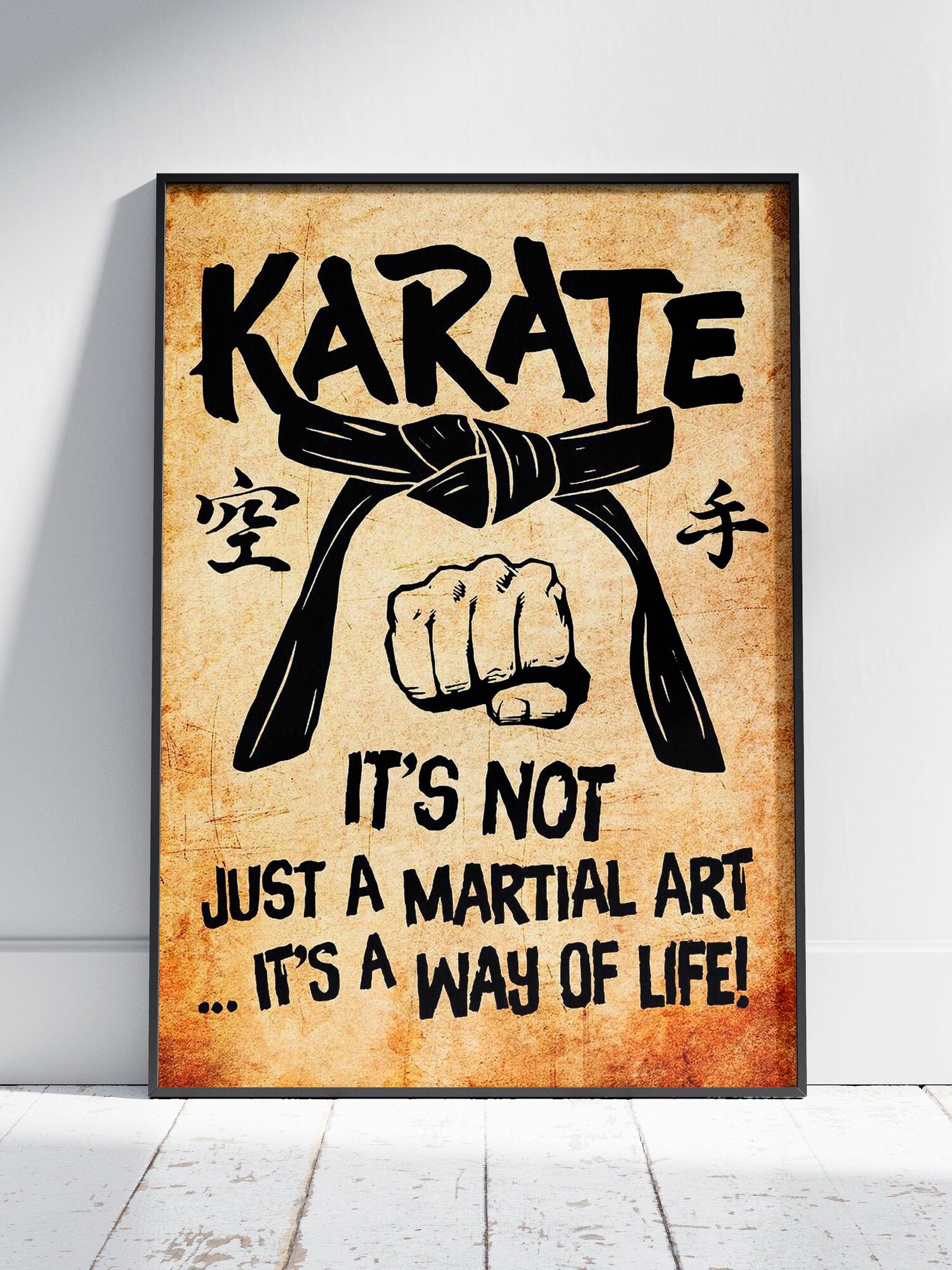 Плакат на стену для интерьера Спорт (Карате - Karate 6) - Постер по спорту и физической активности формата A4 (21x30 см)
