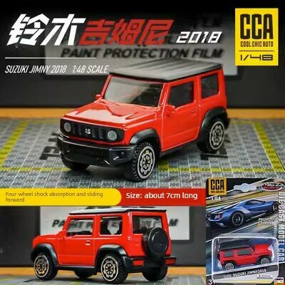 Миниатюрная модель автомобиля Сузуки Джимни в масштабе 1:64 из сплава CCA, красный, внедорожник, коллекционная игрушка
