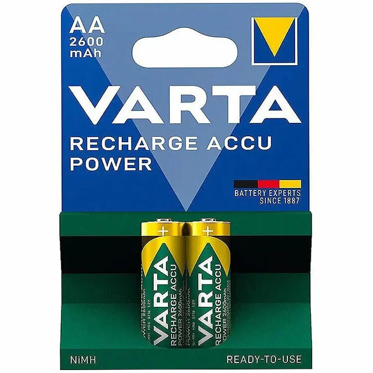 Аккумулятор VARTA Recharge Accu Power AA 2600mAh BL2 (2 шт. в блистере) 05716101402