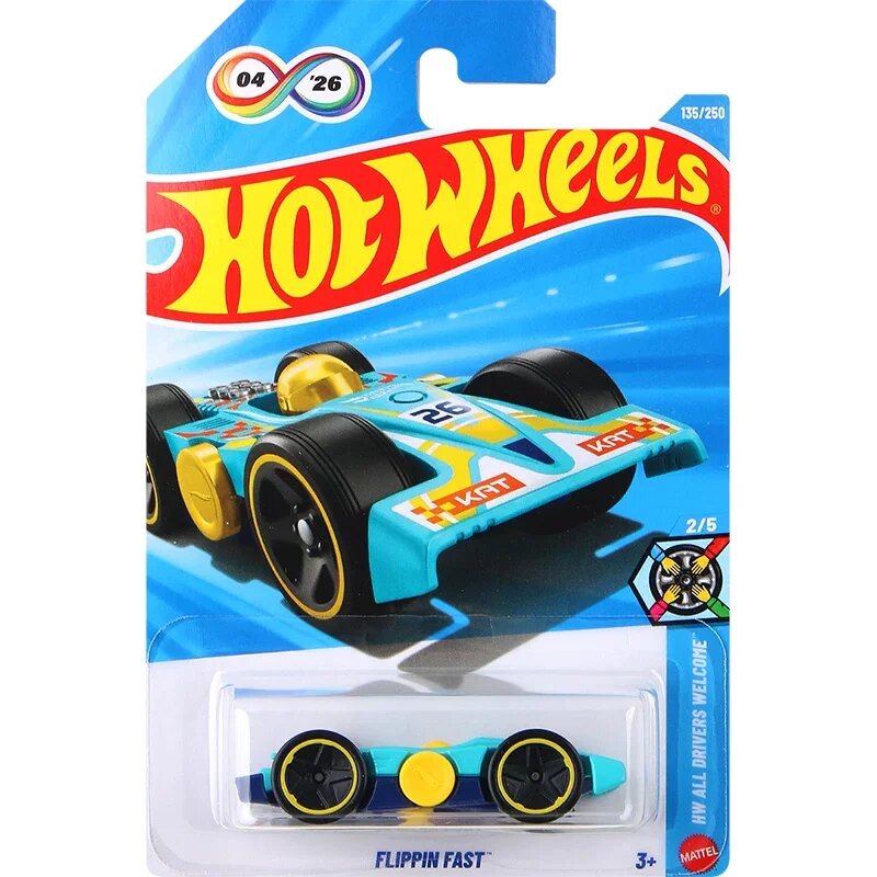 Hot Wheels Flippin Fast, голубой, 1:64