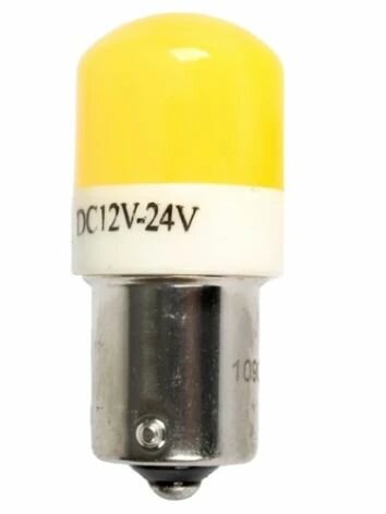 Лампа автомобильная диодная желтая керамическая 12/24V