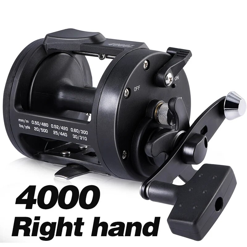 Троллинговая катушка Cougayilang 4000 Right hand black 02