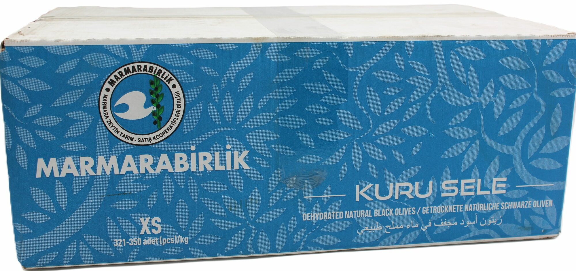 Вяленые Черные Оливки (маслины) натуральные из Турции, 6шт по 800 г; XS (321-350), Marmarabirlik