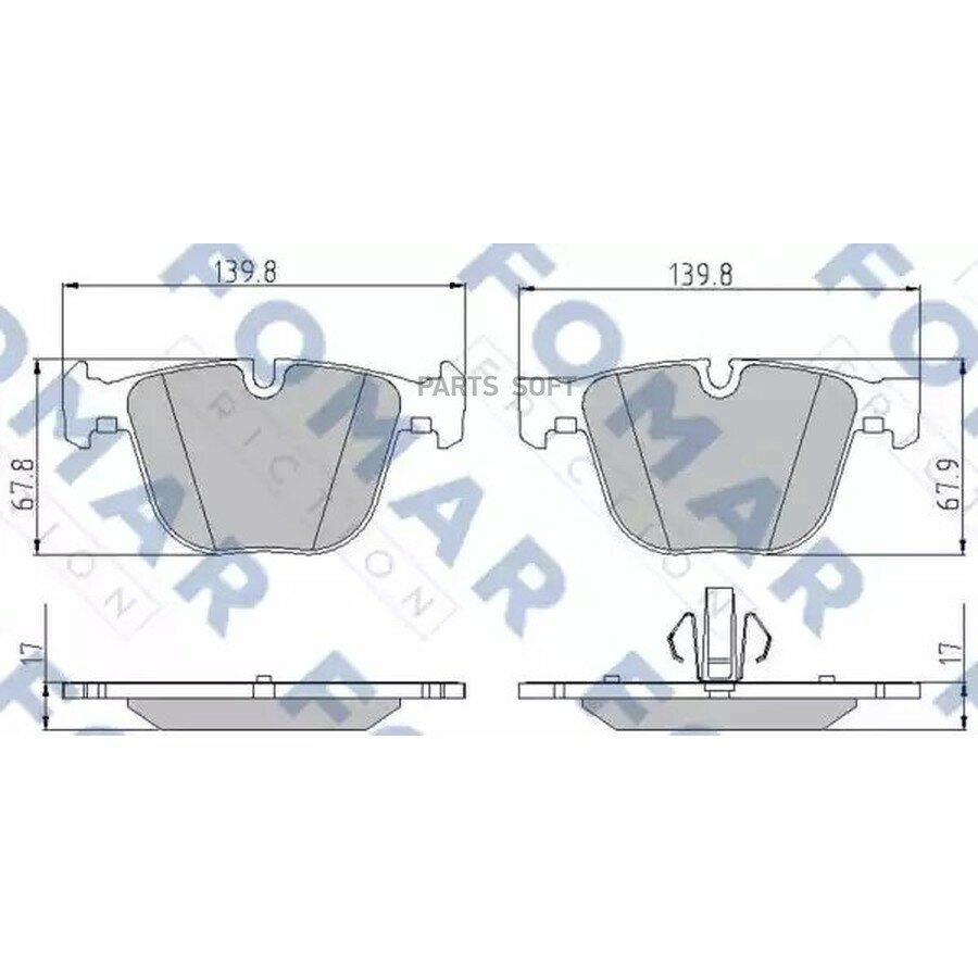 Fo 895081 колодки дисковые задние!\ bmw f07gt/f01/f02/f03/f04 3.5i-4.0d 08>