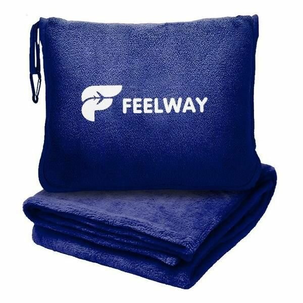 Плед FEELWAY для путешествий 2 в 1 синий