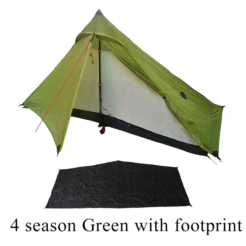 Оригинальная версия LANSHAN 1 PRO C-Open Inner 20D Silnylon No-See-Um 3/4 сезона 230*80*120CM однолюдный туристический палатка-4 сезона Зеленый n FP