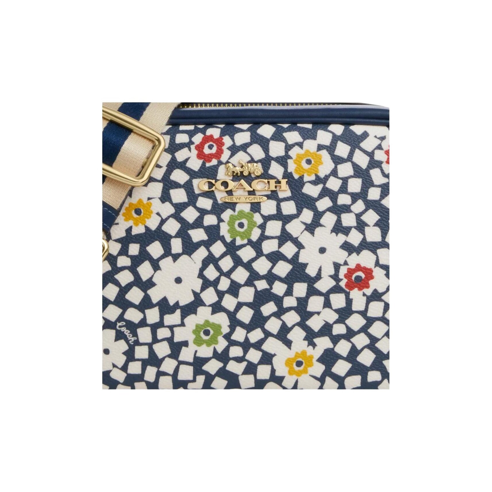 Сумка Coach, фактура тиснение, multicolor — фото 1