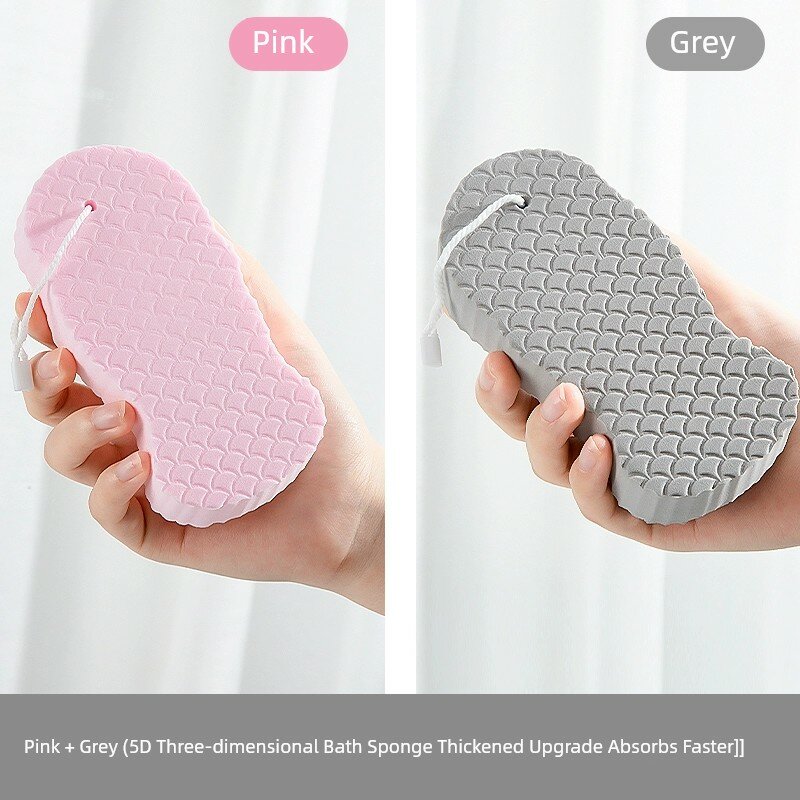 Набор спонжей для купания ребенка, бережное отшелушивание, большой размер, 2 шт. с крючками для подвешивания