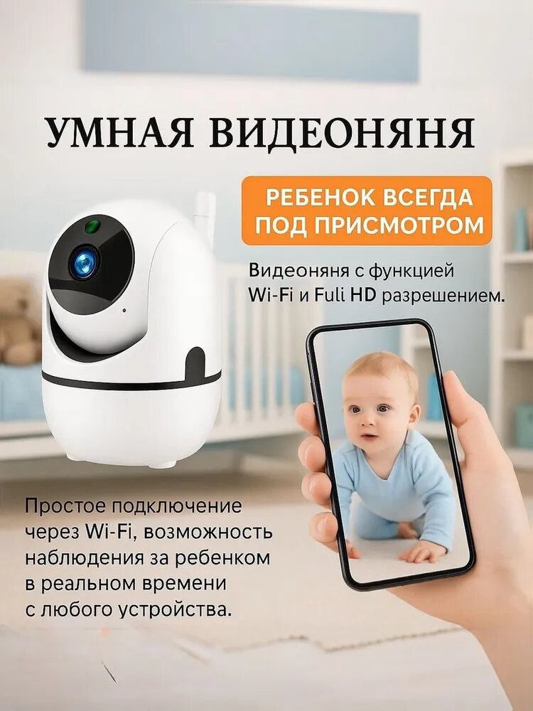 Видеоняня с монитором без wifi, умная видеоняня baby monitor