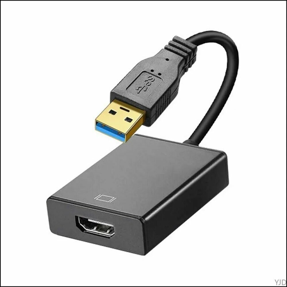 Эксклюзивный кабель для видео и аудио, преобразующий USB 3.0 или 2.0 в HDMI, обеспечивает многоэкранное вещание в разрешении 1080P