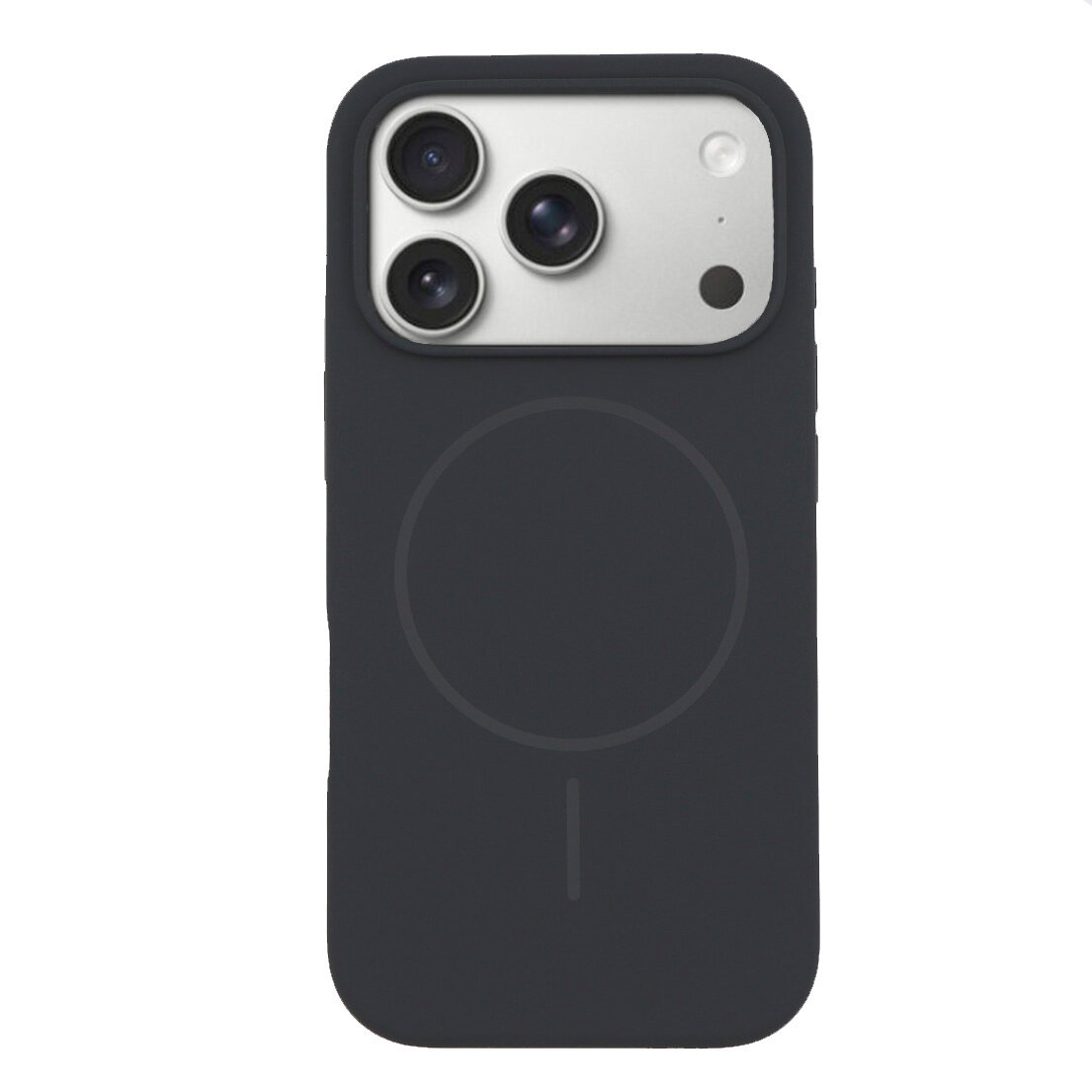 Чехол-накладка для iPhone 17 Pro Max, Silicon Case, магнитный (MagSafe), без лого, X-CASE, угольно-серый