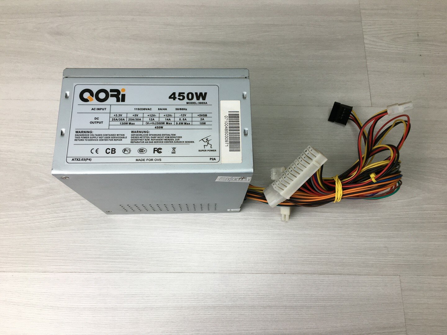 Блок питания 450W QORI 24+4/1SATA/80fan 300XA ATX