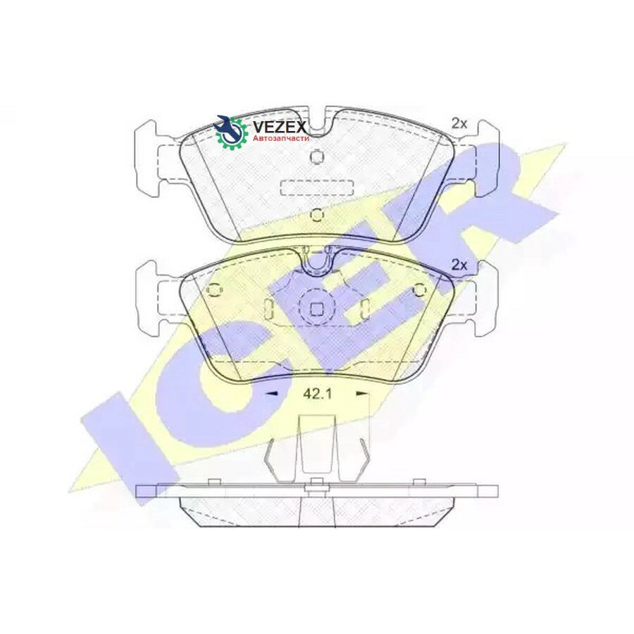 ICER 181295 181295 колодки дисковые передние !\ BMW E46 1.6i-2.8i/1.8d/2.0d 98>/Z3 1.8-2.8 95-03
