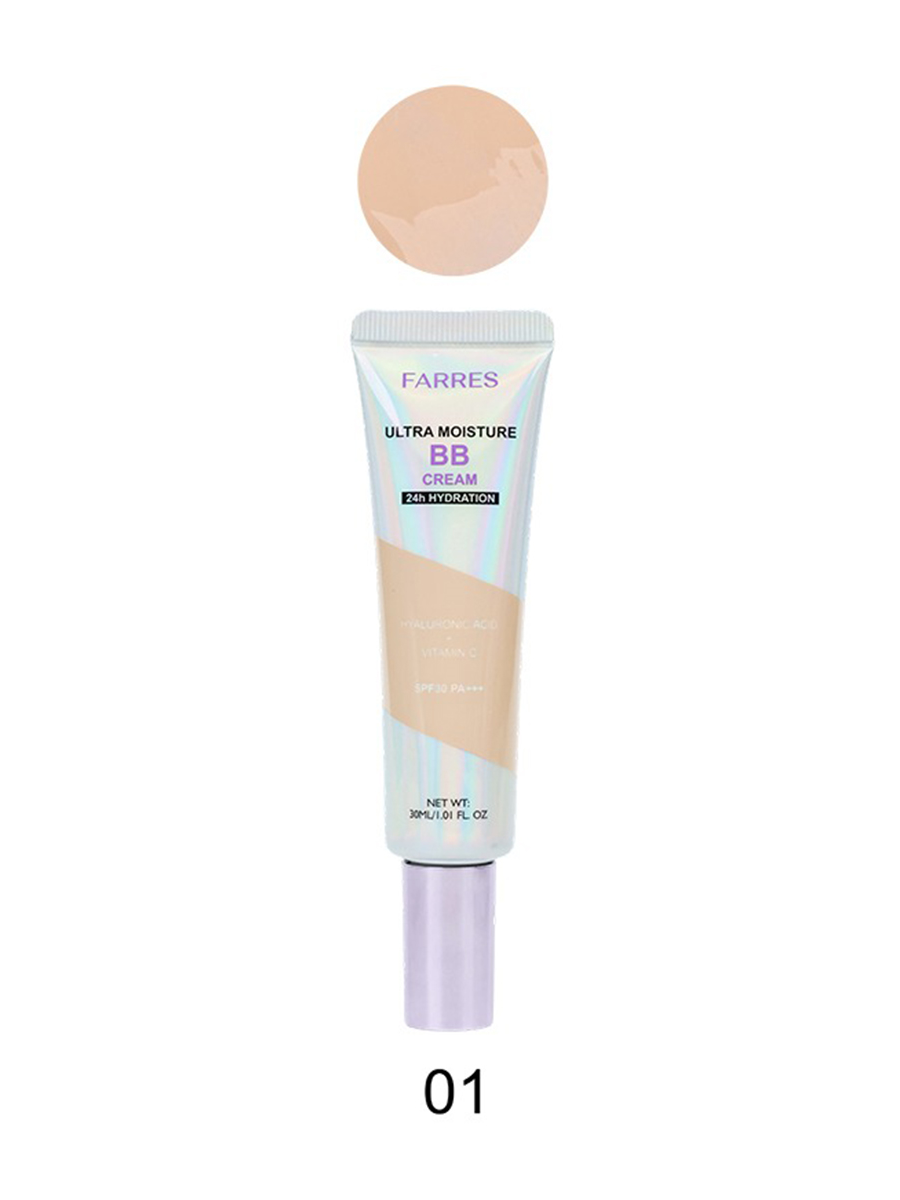 BB Крем для лица легкий Farres Увлажняющий с SPF30 защитой, тон 01