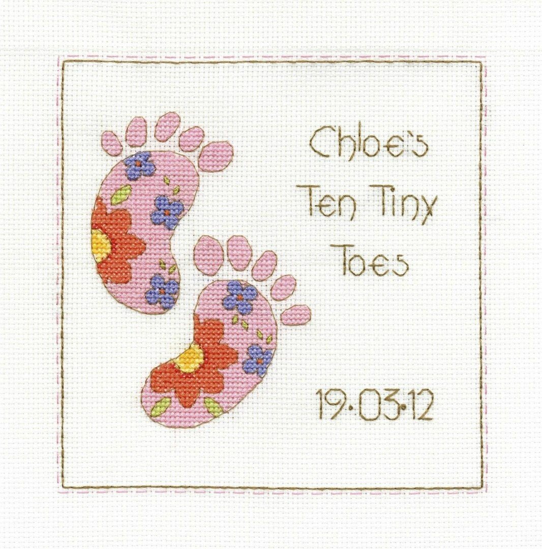 Набор для вышивания крестом "Ten Tiny Toes Sampler" BK967 , DMC