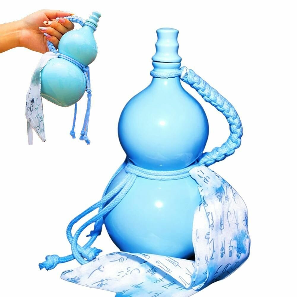 Кувшин из тыквы, уличная бутылка для воды с кисточкой и веревкой, портативная пробка, кувшин, чайник, китайский стиль,500 мл
