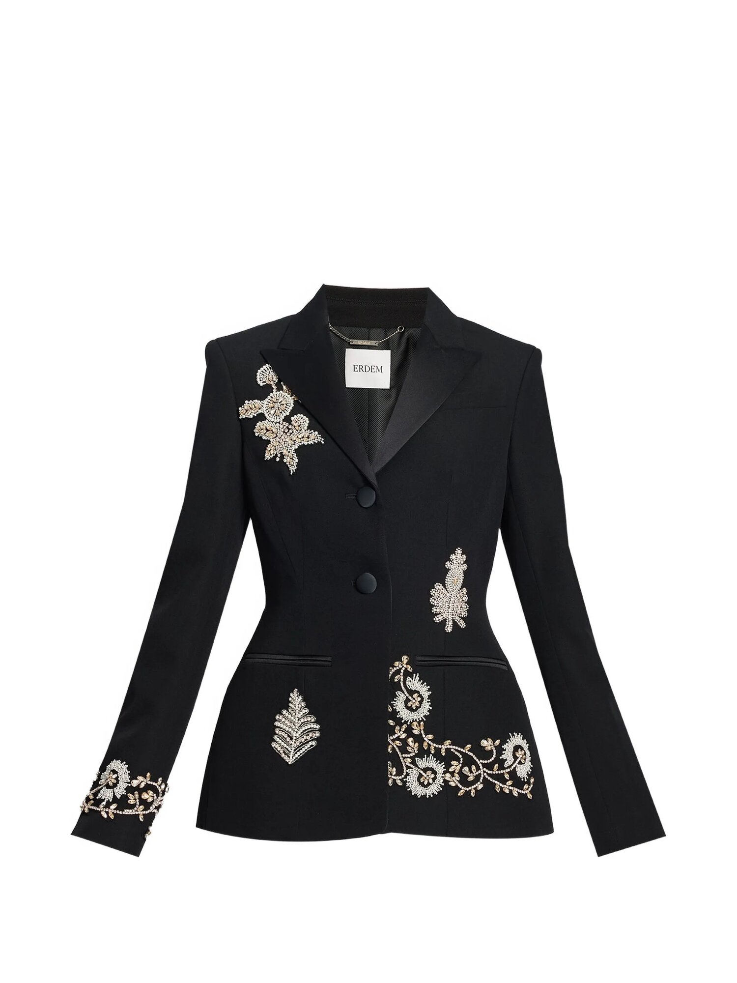 Пиджак Embroidered grain de poudre peak-lapel blazer