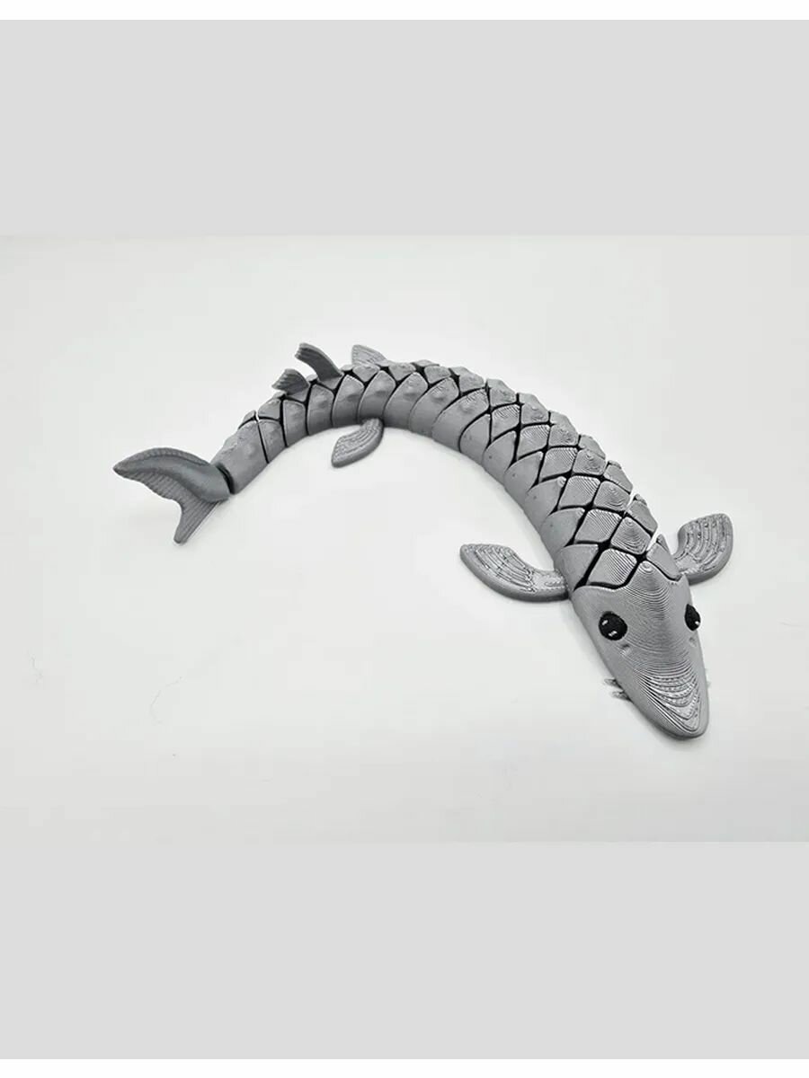 Фигурка Гибкий Осётр 3D печать из пластика