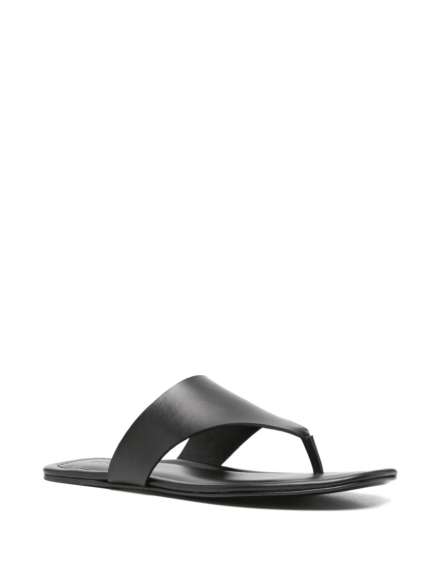 Босоножки Kiton Open-toe leather sandals, размер 38,5, black/black — фото 1