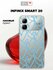 Силиконовый чехол на Infinix Smart 20 / Инфиникс Смарт 20 с принтом Голубые ажур...