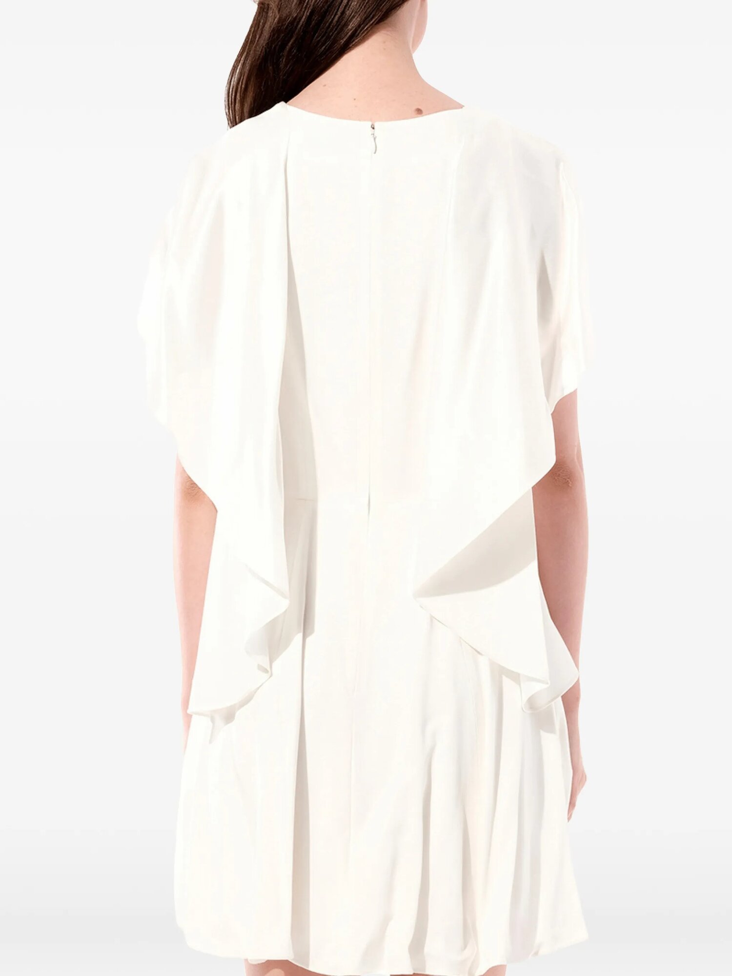 Платье BALENCIAGA Short-sleeve dress, размер 38, бежевый/белый — фото 1
