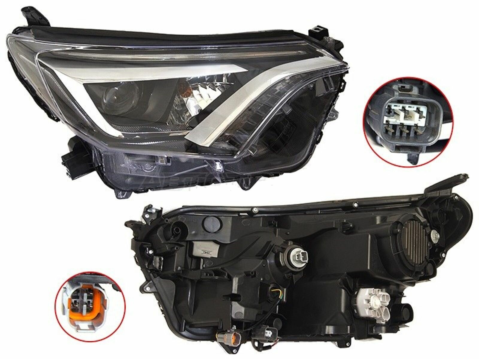Фара Toyota RAV4 (XA40) 15-19 (Справа/ Ксенон/ С электрокорректором)