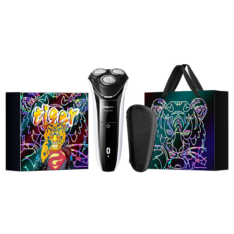 Электробритва роторная мужская PHILIPS S3103 Series 3000, S3103 Black, Tiger Box