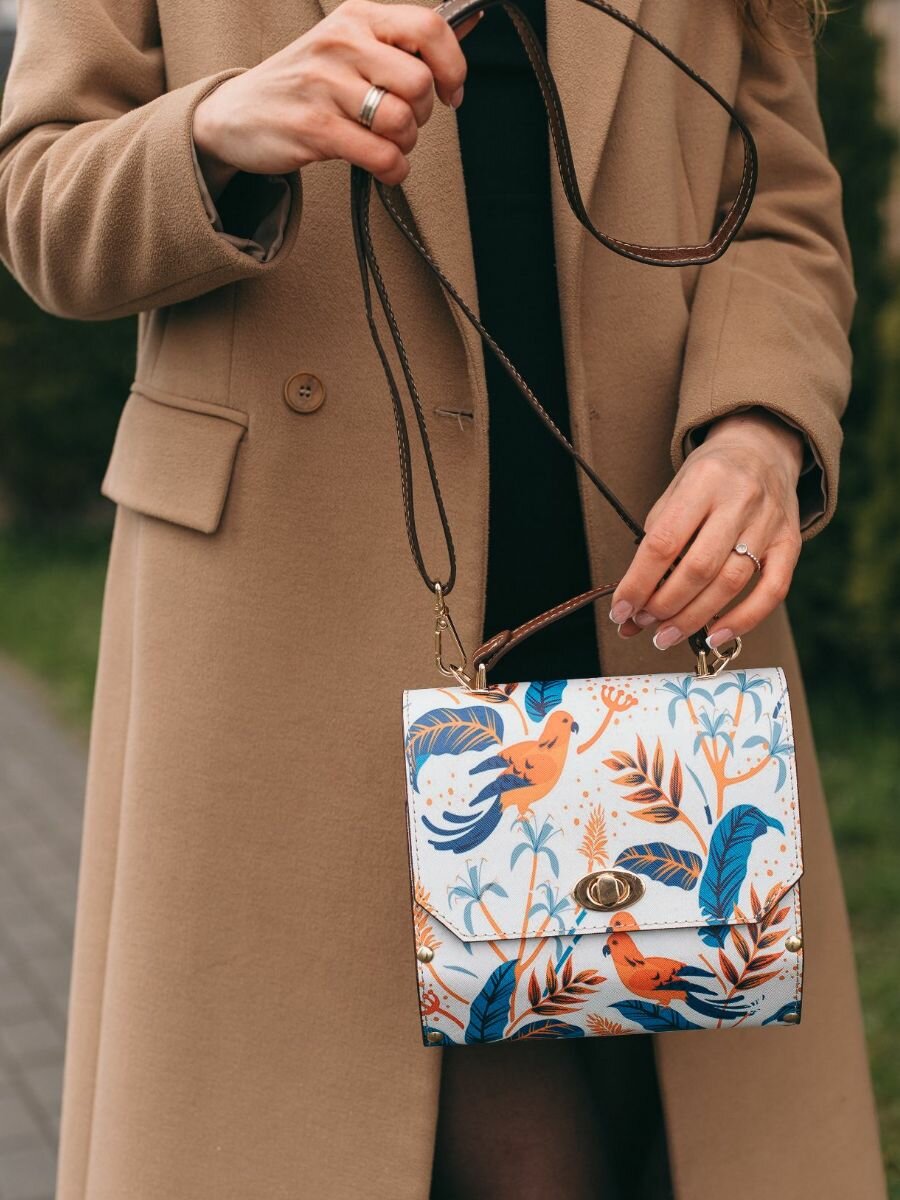 Сумка кросс-боди SKYDEL Bags, белый, оранжевый, синий — фото 1