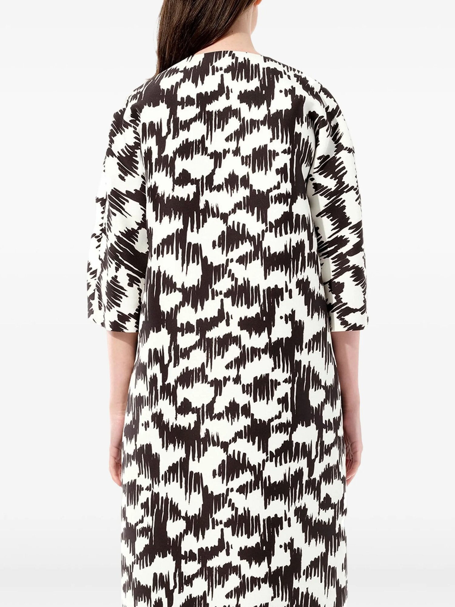 Пальто BALENCIAGA Abstract-pattern button-up coat, размер 36, white — фото 1