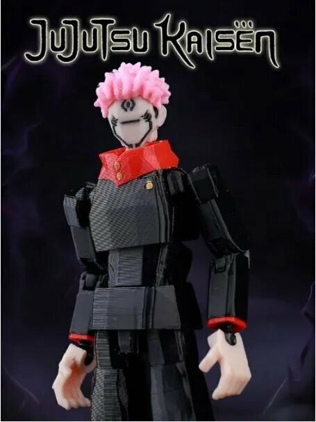 Jujutsu Kaisen Сукуна 3D печатная подвижная экшен фигурка Lucky Dummy 13, коллекционная модель манекен