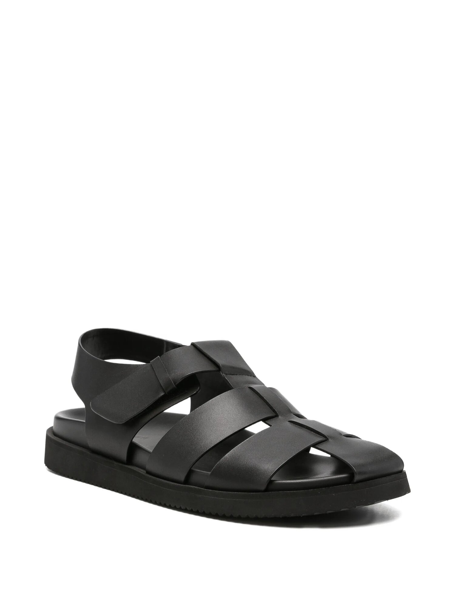 Босоножки SERGIO MORETTI Touch-strap caged sandals, размер 45, black/black — фото 1