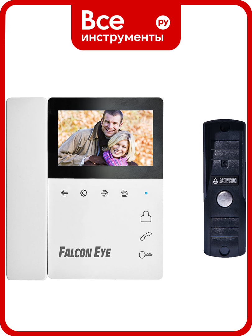 Комплект домофона Falcon Eye Lira AVP-505 PAL Темно-Серый, индивидуальном