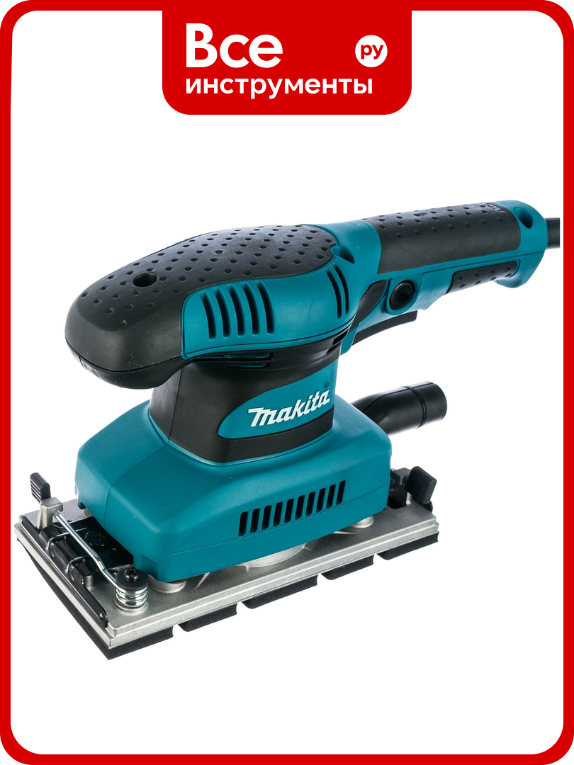 Вибрационная шлифмашина Makita BO3710 для удаления пыли, профессиональная подключение к пылесосу, быстрая смена