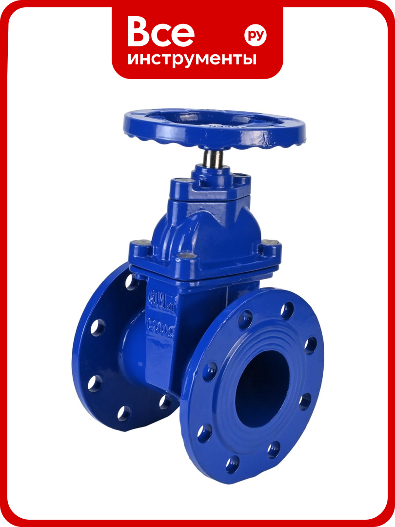 Задвижка клиновая DN.ru 30ч39р (аналог МЗВ) GGG50-GGG50-EPDM-F-S blue Ду50 Ру10/16 D040-08621