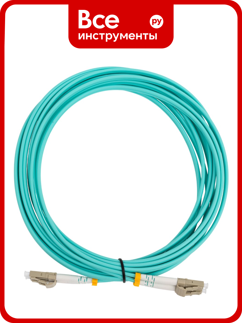 Оптический шнур Cabeus duplex lc-lc 50/125 mm om3 5м lszh FOP-50-LC-LC-5m, коммутации активного оптического