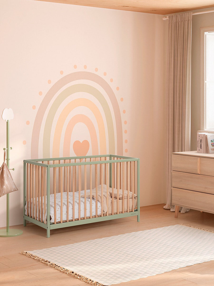 Кровать Micuna Mountain 120*60 mint/wood