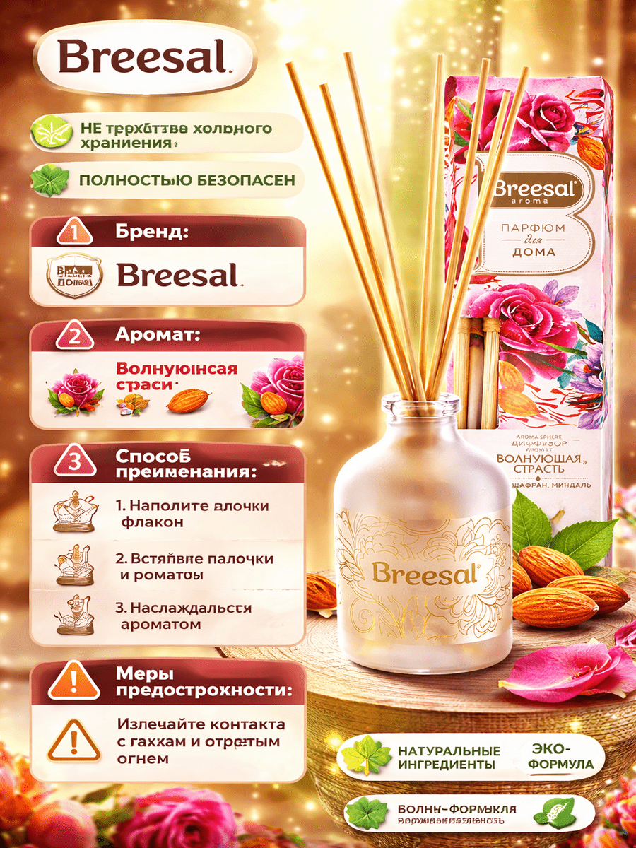 Диффузор Breesal Aroma Sphere Волнующая страсть, 40мл