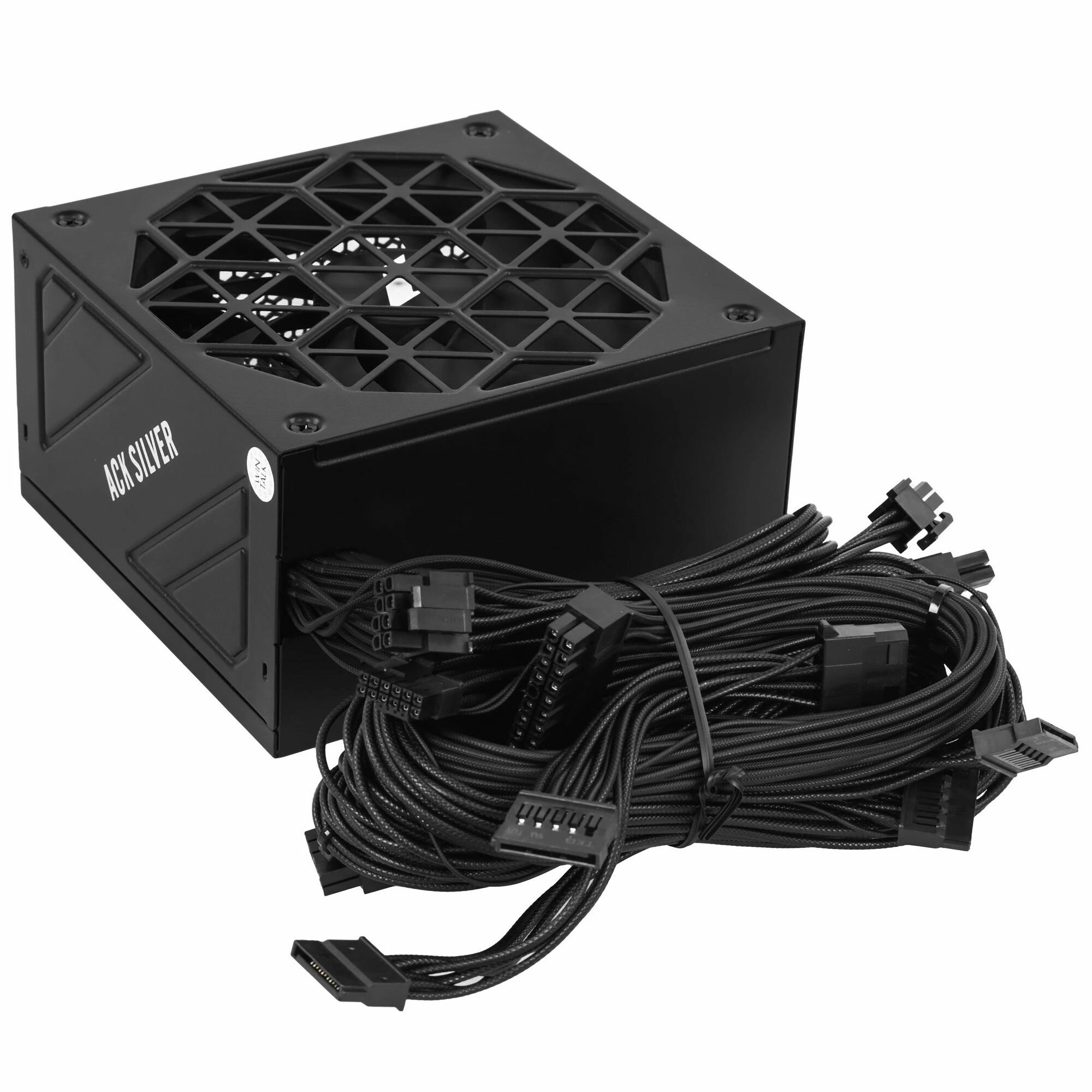 Блок питания 1STPLAYER ACK SILVER 80 Plus Silver (HA-850BA7-BK) черный - ATX 20+4 пин, 4 pin + 4 pin x2 CPU, 4 SATA, 2 x 6+2 pin, 12V-2x6 PCI-E