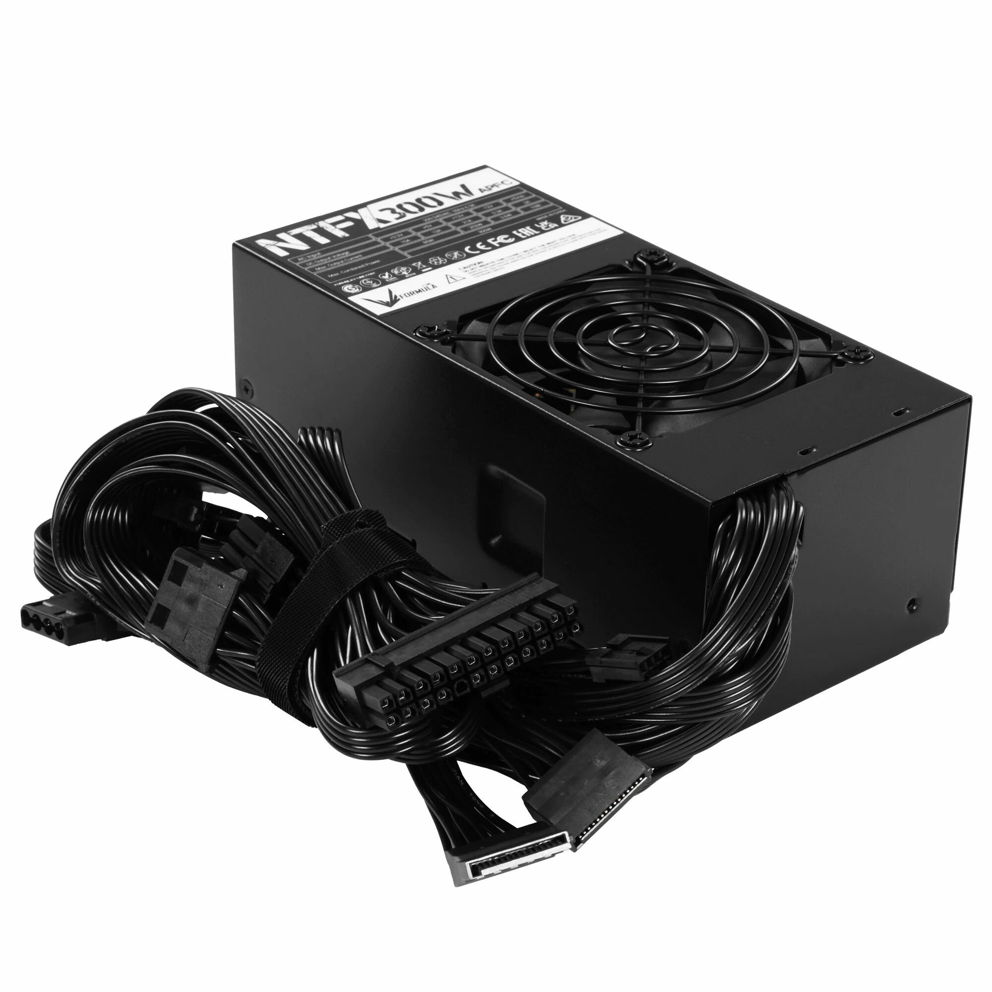 Блок питания Formula V Line NTFX-300 (NTFX-300) черный - ATX 20+4 пин, 4 pin + 4 pin CPU, 2 SATA, Нет PCI-E PCI-E