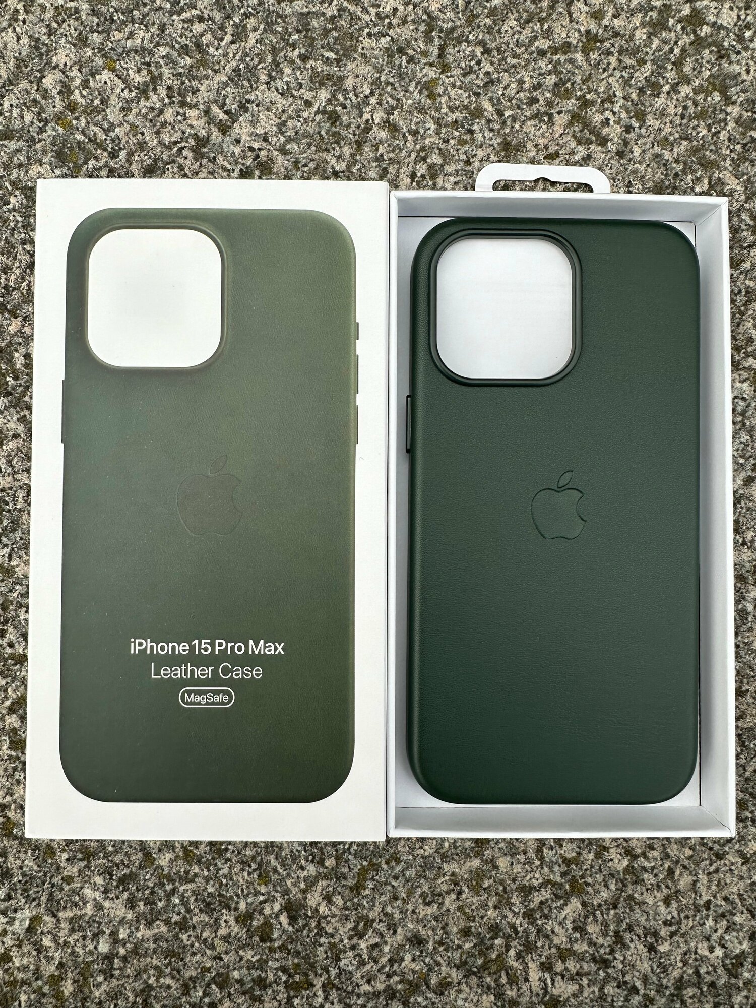 Кожаный чехол для Эпл Айфон 14 Pro c MagSafe/ Leather Case / Apple iPhone 14 Pro/ Зеленый